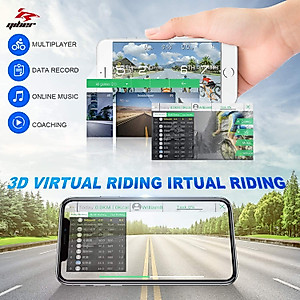 FUNMILY Exercise Bike, Indoor Cycling Bike with 49LBS Flywheel and APP Heart Rate Monitor, Adjustable Seat Handlebar, 380lbs Max Weight