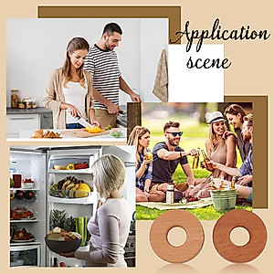 OLYCRAFT 4-Piece Beech Wood Donut Bag Clips - 2.1 Inch Dia Wooden Seal Clips for Food Storage & Snacks