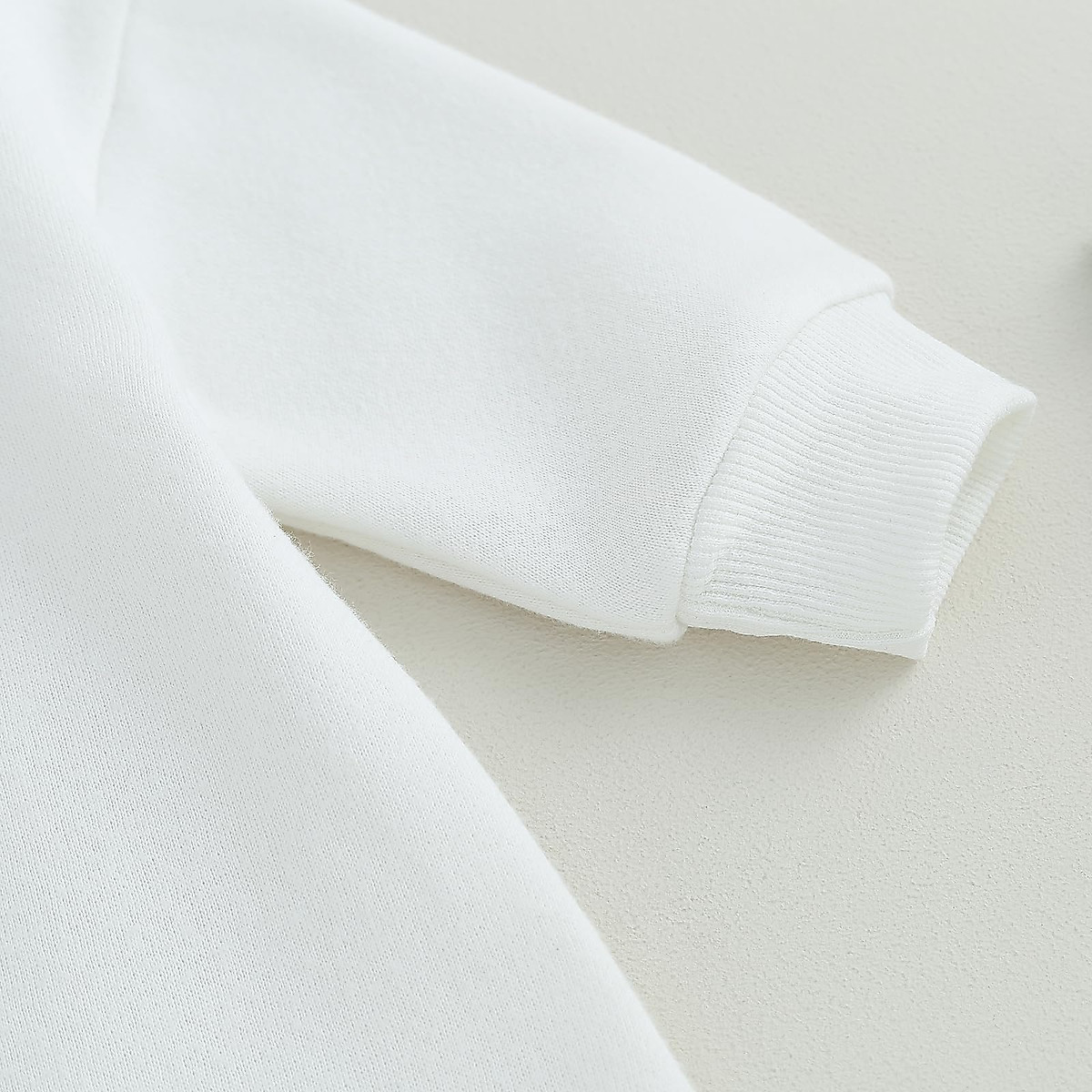 Twopumpkin Newborn Baby Boy Warm Sweatshirt Onesie Romper Long Sleeve Fleece Sweater Jumpsuit Winter Snow Outfit Clothes (Warm Fleece Little Dude White, 12-18 Months)