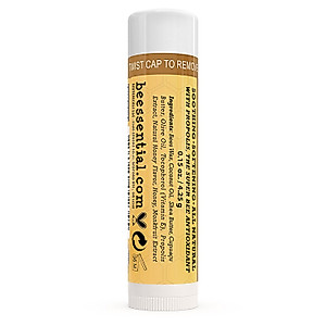 Beessential Natural Bulk Lip Balm, Honey, 18 Pack | For Men, Women, and Children. Great for Gifts, Showers, & More