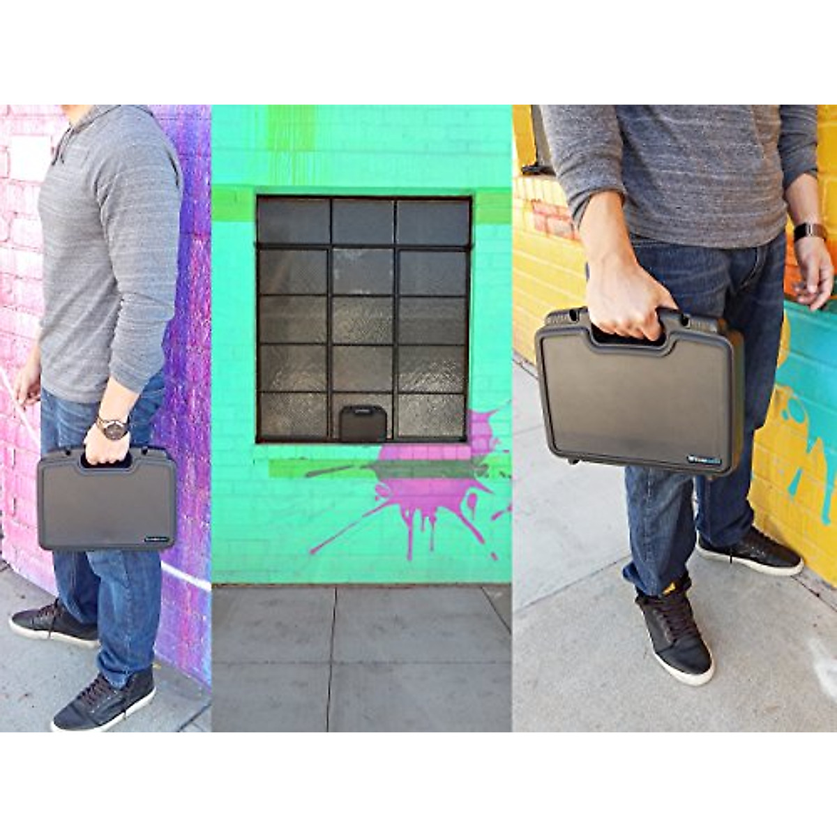 CASEMATIX Portable Hard Travel Case with Diced Foam Compatible with AAXA P7 Pico Projector, Ivation, Brookstone Projectors and Others with Mini Tripod, Charger, and Small Accessories - Case Only