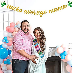 Kitticcino Baby Shower Decorations Kits Mexican fiesta Gender Reveal Party Supplies Cinco De Mayo Mom to be Sash Banner Set Taco bout a baby themed party Mom to be Satin Sash Photo Props 2PCS