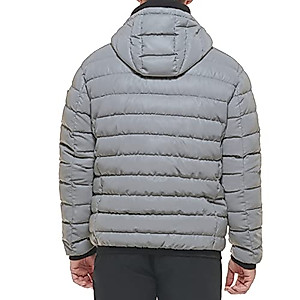 Calvin Klein Men's Hooded Super Shine Puffer Jacket, Reflective, Small
