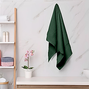 Homes Perception Luxury 8 Pack Towel Set | Premium Quality 2 Bath Towels, 2 Hand Towels 4 Washcloths | 600 GSM (Hunter Green)