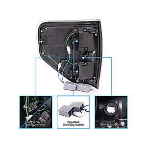 AmeriLite Black LED Replacement Brake Tail Lights Set For 09-14 Ford F-150 - Passenger and Driver Side