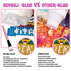 Diamond Painting Sealer Kits 240ML with Brushes, Diamond Art Sealer Puzzle Glue Diamond Painting Accessories and Tools,Diamond Painting Kits for Adults (8OZ)