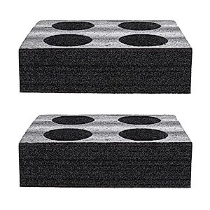 Cup Drink Holder 2Pcs 4- Cup Drink Carriers Foam No- Spill Coffee Cup Holder Take Out Beverage Tray for Hot and Cold Drinks Packaging Supplies Black Cup Holders