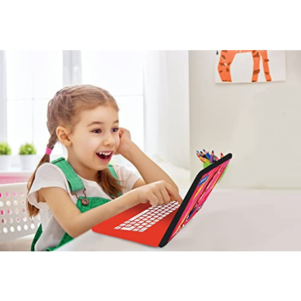 LEXiBOOK Miraculous - Educational and Bilingual Laptop English/Spanish - Toy for Child Kid (Boys & Girls) 124 Activities, Learn Play Games and Music with Ladybug - Red/Black JC598MIi2
