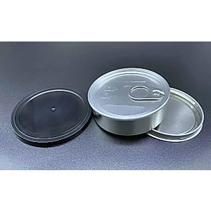 DOUKI 20sets Cali Self-seal Tin Can with Lid - Tuna Can Hoop Ring - NO TOOLS NEEDED