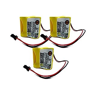 3pc Replacement Litonia ELB-B002 Battery Emergency Light 3.6v 2.2Ah NiCD ELBB002