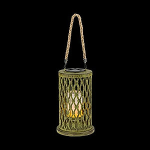 Alpine Corporation QLP1350SLR-HH-TM Alpine Metal Solar Lantern, Gray