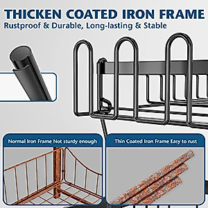 Dish Drying Rack for Kitchen Counter, 2 Tier Dish Rack Large Space Saving Kitchen Dishes Tray Drying Racks with Drainboard, Black Best Dish Drainer Set