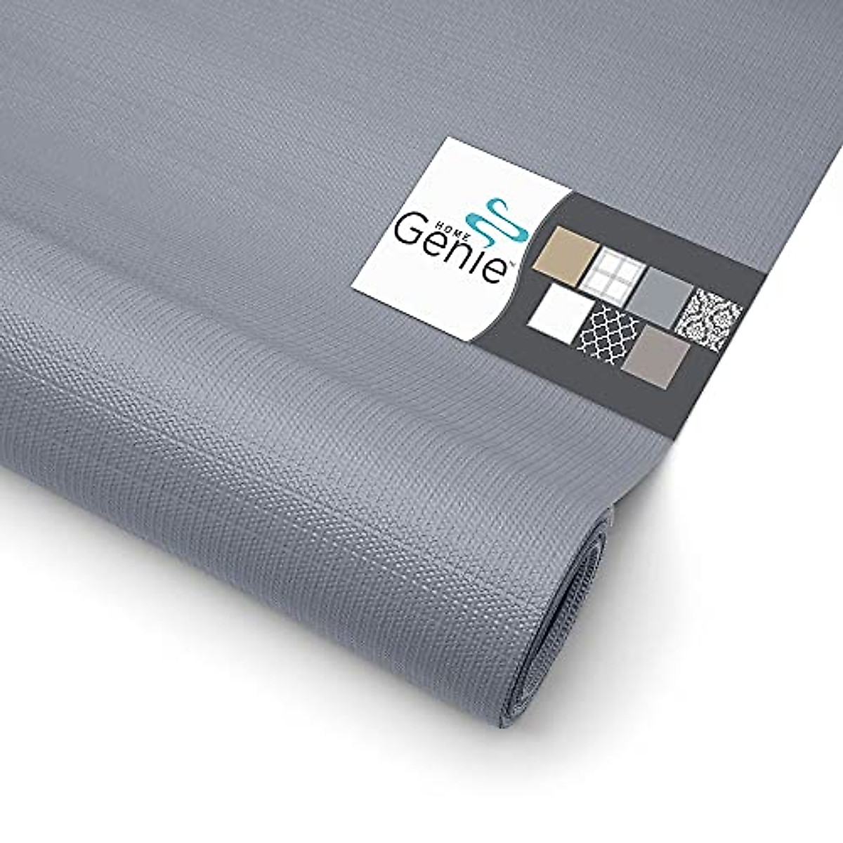 Home Genie Slip Resistant Removable Smooth Durable Drawer and Shelf Liner, Non Adhesive, Roll, Décor Kitchen Cabinet Shelves Liners, Stain Protection, Drawers, Desks, 12 Inch x 10 FT, Slate Gray