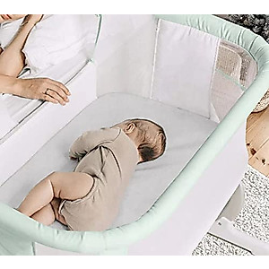 4 Pack Bassinet Fitted Sheets 33x20 Fits Baby Delight, Mika Micky, KoolaBaby, Dream On Me, ANGELBLISS and Rectangle Bedside Sleeper Mattress, Soft and Breathable Cotton