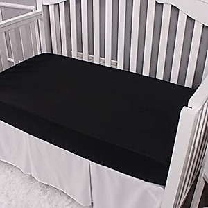 Belsden 3 Pack Soft Waterproof Crib Sheets, Wipeable Machine Washable Crib and Toddler Mattress Pad Cover, Fitted Microfiber Baby Boy Sheets Set, 28’’x 52’’, Light Grey & Dark Grey & Black