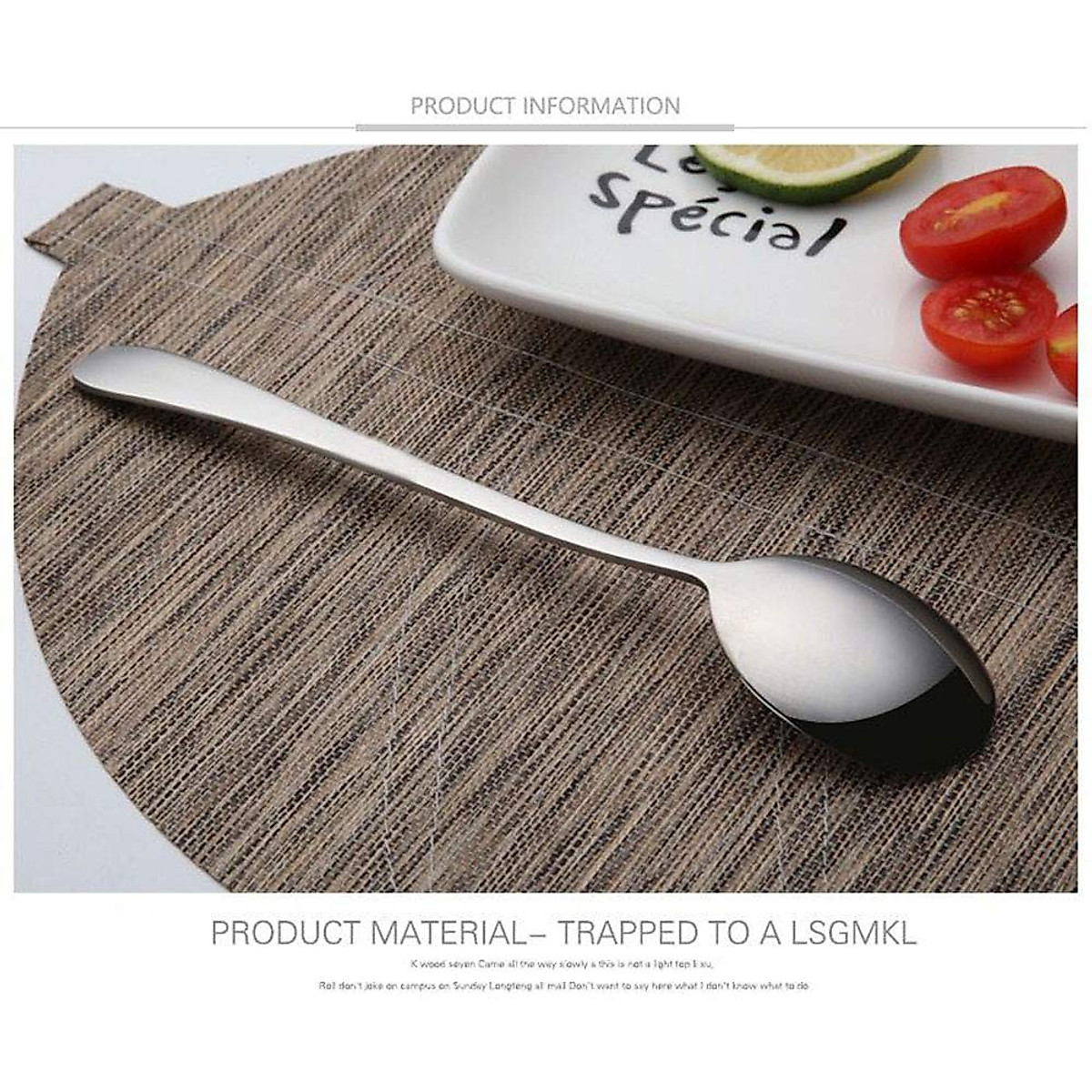 Demitasse Espresso Spoons, Mini Coffee Spoon, 4.7 Inches Stainless Steel Small Spoons for Dessert, Set of 6