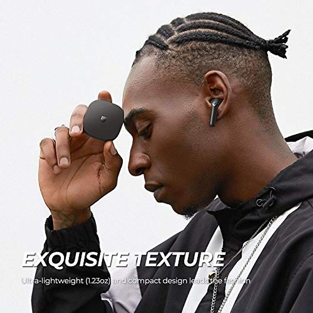 SoundPEATS Wireless Earbuds Bluetooth V5.2 Headphones with Qualcomm QCC3040 Wireless Earphones, TrueWireless Mirroring, 4-Mic Tech and cVc 8.0 Noise Cancellation, aptX Codec, Total 25 Hours - TrueAir2