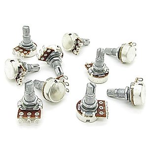 B500k OHM Guitar Pots Audio Split Potentiometer Replacement for Electric Guitar Pack of 10