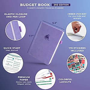 Clever Fox Budget Book 2.0 – Simple Budgeting Planner for Beginners – Financial Notebook with Money Spending, Debt & Bill Tracker (Lavender)