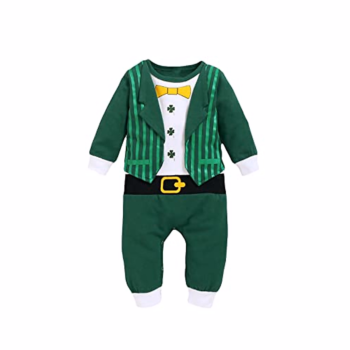 Singcoco Mutiggee Baby Boys St.Patrick's Day shamrock Romper (Green,6-12 Months)