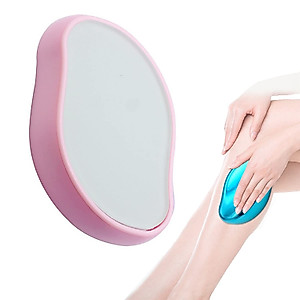 SEYNAR Crystal Hair Eraser, Painless Crystal Hair Removal Tool, Quick and Easy Exfoliation, Reusable, Mini Magic Crystal Hair Remover for Leg Arm Back (pink)