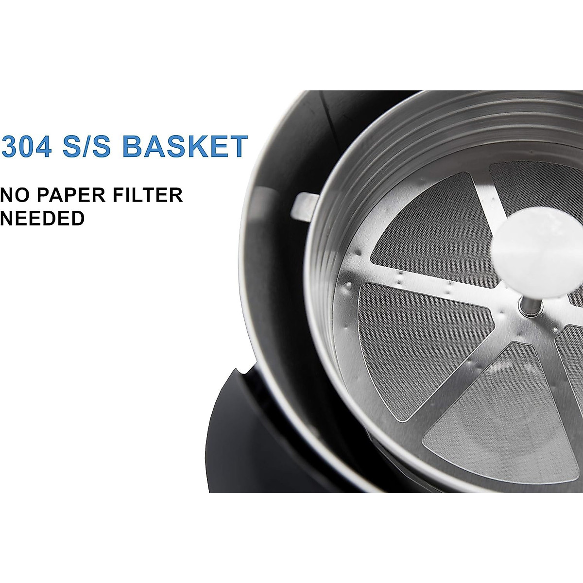 SYBO 2024 UPGRADE SR-CP-50B Commercial Grade Stainless Steel Percolate Coffee Maker Hot Water Urn for Catering, 50-Cup 8L, Silver