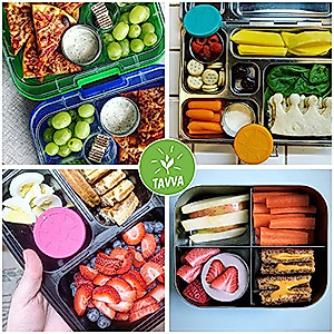 TAVVA Leakproof Salad Dressing Container To Go - 3X1.7oz Condiment Containers with Lids, Sauce Containers for Lunch Box, Condiment Cups, Sauce Cups, Sauce Container with Lid, Bento Box Accessories