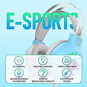 60% Mechanical Gaming Keyboard and Mouse and Mouse pad and Gaming Headset,4 in 1 Wired 68 Keys LED RGB Backlight Bundle for PC Gamers,Xbox,PS4 Users (White/Red Switch)