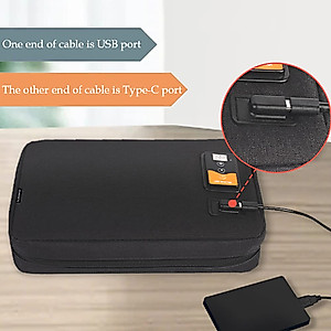 DURASIKO Portable USB Car Wipes Heater Warmer with Digital Display Screen,5V/10W Baby Wipes Thermostat Heating Bag,Heating Temperature Adjustable,Up to 80Pcs Wipes Capacity,for Car/Home/Travel/Camping