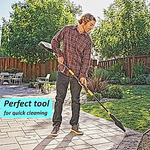 Aerobroom Outdoor Broom with Built-in Lightweight Rechargeable Cordless Leaf Blower | Collapsible Broom for RV, Camping, Deck, Patio or Balcony