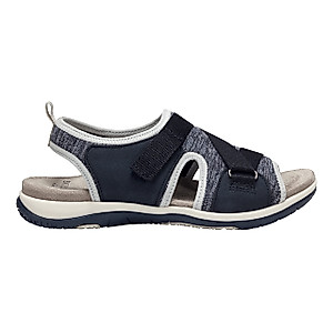 Earth Origins Women’s Saco Sandals for Casual, Walking and Everyday - Navy - 10 Wide
