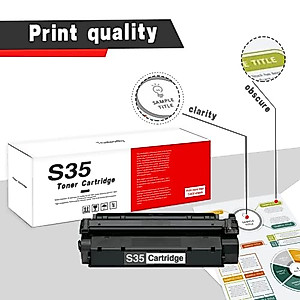 (2 Black) Cartridge S35 Black Toner Cartridge Replacement for Canon S35 D320 D340 D310 D383 L170 L360 L380 PC-D320 PC-D340 Printer Toner.