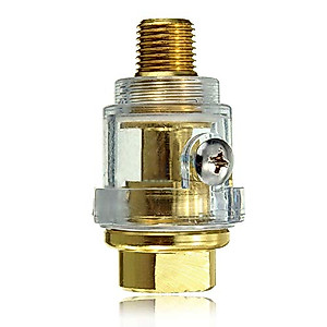 Beduan Automatic Mini In- Line Oiler, 1/4" NPT,Oil Lubricator for Air Compression