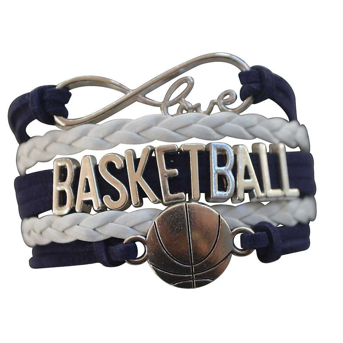 Infinity Collection Basketball Bracelet - Charm Bracelet- Basketball Jewelry - Basketball Gift