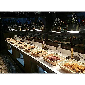 Table Lamp Food Display Light Egg Tart Food Warmer Warm Warming Lamp Buffet (Color : Plata)