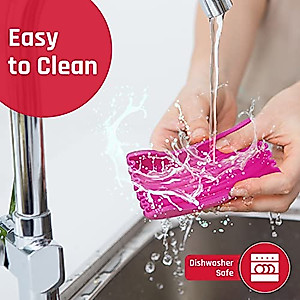 2 Burger Holder & French Fry Holder Pack - Car Essentials Pack food storage - Flexible Silicone Bowls for Holding Hamburgers - Reusable hamburger holder - Road Trip Essentials & Car Accessories