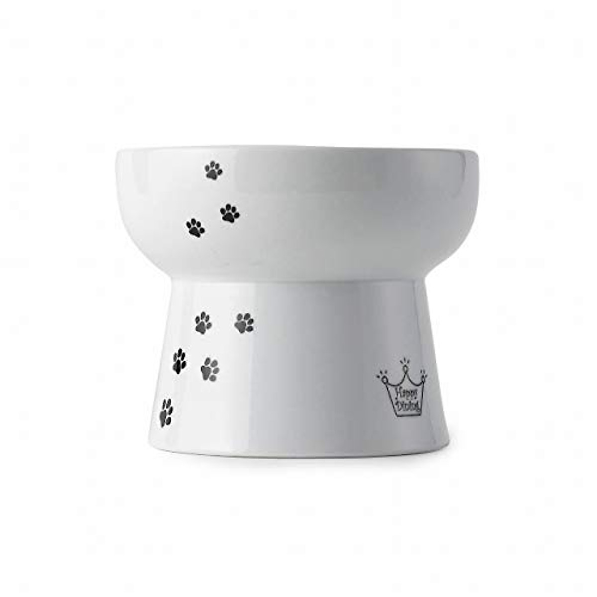 NECOICHI Raised Cat Water Bowl, Elevated, with Measurement Lines, Dishwasher and Microwave Safe (Cat, Extra Tall)