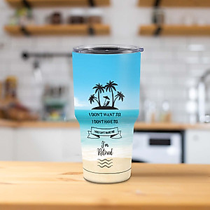 Retirement Gifts for Women, Happy Retirement Travel Tumbler Cup, Retired Gifts for Women Coworker, Vacuum Insulated Stainless Steel Tumbler With Lid 30oz