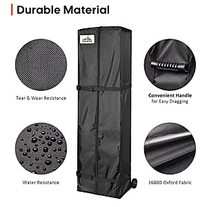 Instahibit Pro XL Canopy Carry Bag Wheeled for 10x20' Popup Event Shelter Tent Storage Case