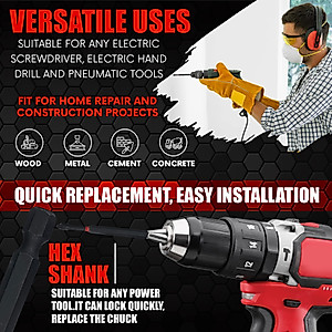 YIYITOOLS Screwdriver Bit Set 45 Piece, Impact Driver Bit Set for Drills and Drivers, Assorted Steel Drill Bits in Storage Case for Wood Metal Cement Drilling and Screwdriving,YY2020051