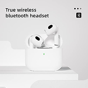 Alokecek True Wireless Earbuds, Ai Buds 3 Bluetooth 5.2 with Charging Case, 33ft Transmission Distance Stereo Headphones, 5 Hours Playback in-Ear Sports Headphon