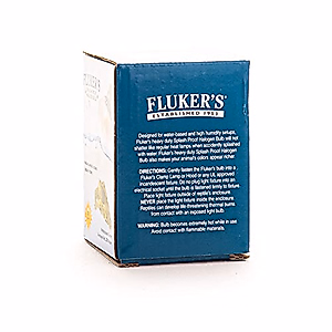 Fluker's Heavy-Duty Splash Proof Halogen Bulb for All Water Based Terrarium Animals, 50 Watt, Black