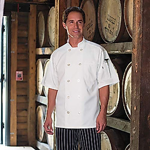 Uncommon Threads womens South Beach Chef Coat Short Slvs Shirt, White, Medium US