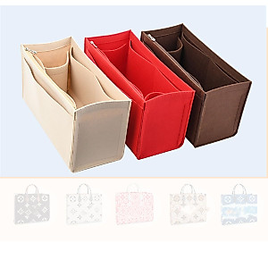 Lckaey Onthego PM MM GM Purse Organizer Handbag Insert for Tote Bag Organizer Purse Organizer1080black-L