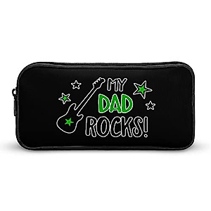 My Dad Rocks Pencil Case Makeup Bag Big Capacity Pouch Organizer for Office College
