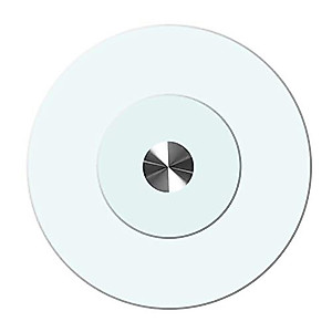90cm/35inch Rotating Turntable Lazy Susan for Kitchen Dining Table Tabletop, 9mm Thick Round Clear Glass Rotating Tray Serving Plate, Explosion-Proof Tempered Glass