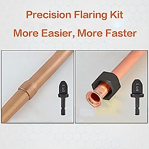 Swedge Tool HVAC Swaging Set - Copper Pipe Expander Swaging Tool Drill Bit Set Precision Flaring Kit HVAC Flaring Tool Bit Set Hand Tools