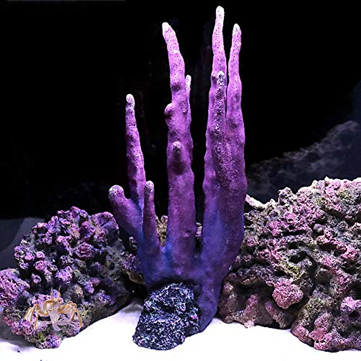 Danmu 1Pc of Polyresin Coral Ornaments, Aquarium Coral Decor for Fish Tank Aquarium Decoration 5.51" L x 3.15" W x 12.6" H