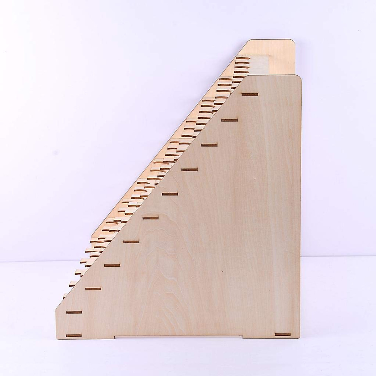 simhoa 65 Holes Craft Paint Epoxy Tool Wooden Organizer Storage Rack Stand Holder, 30x32x35cm