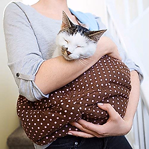 iPrimio Reversible Hands Free Pet Carrier Sling Bag: Soft Cat Sling, Dog Carrier Sling, Cat Papoose Carrier Front, Puppy Sling, Cat Carrier & Pet Sling Carrier for Cats - Black (Fits Small Pets)